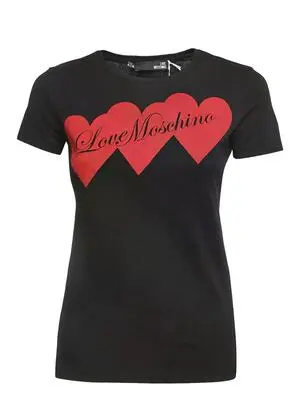 Moschino Heart-motif T-shirt - Black