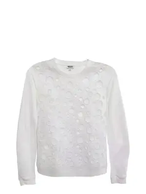 Kenzo Cotton Cut-out Sweatshirt - White