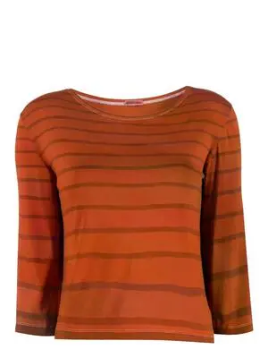 Hermès 2000s Striped T-shirt - Brown