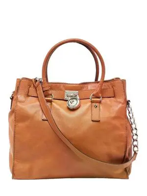 Michael Kors Leather Tote Bag - Brown