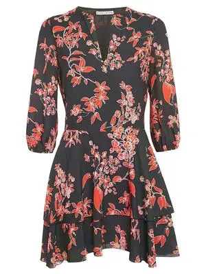 ALICE + OLIVIA Floral-Print Mini Dress