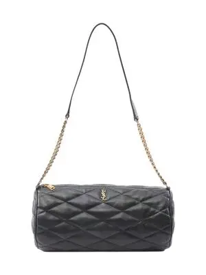 Saint Laurent 2010s Small Sade Tube Quilted Shoulder Bag - Black