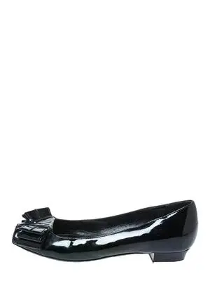 Saint Laurent Peep-toe Ballet Flats - Black