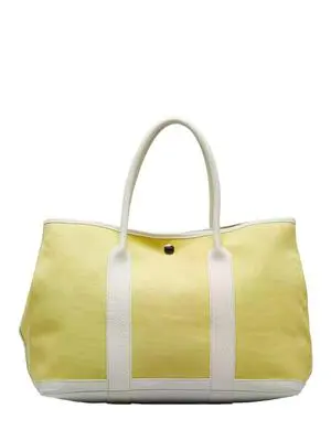 Hermès 2014 Toile Garden Party Tote Bag - White