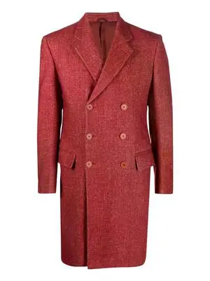 Helmut Lang 1990 Notched-lapel Double-breasted Coat - Red