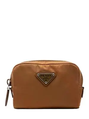 Prada 2013-2025 Micro Re-nylon Pouch - Brown