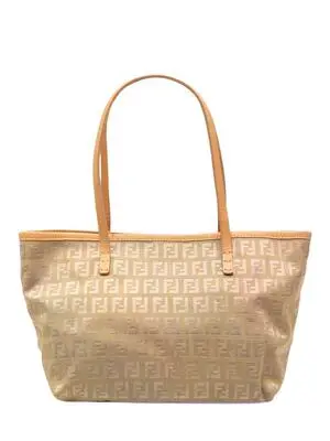 Fendi 2000-2010 Zucchino Canvas Tote Bag - Brown