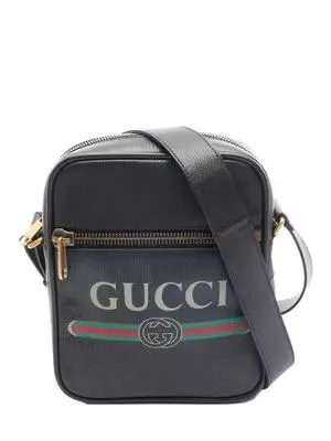 Gucci 2010s Logo-print Shoulder Bag - Black