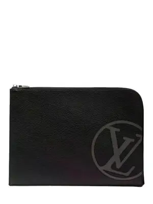 LOUIS VUITTON 2017 Taurillon Initials Circle Pochette Jour Gm - Black