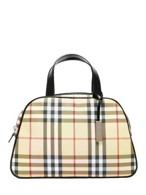 Burberry 2010 Tartan Bowling Bag - Neutrals