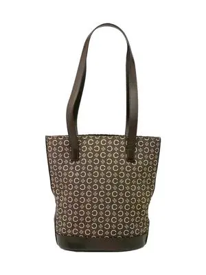 Celine 2001 C Macadam Canvas Bucket Bag - Brown