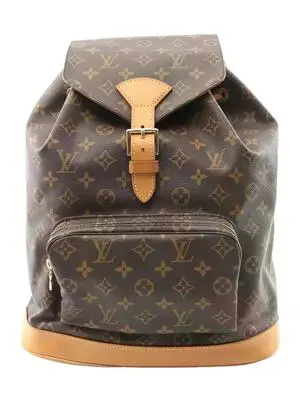 LOUIS VUITTON Montsouris Gm Monogram Canvas Backpack - Brown