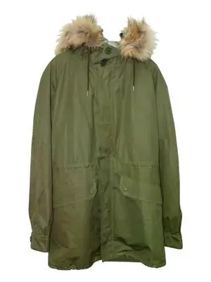 Sandro Faux-fur Trimmed Parka - Green
