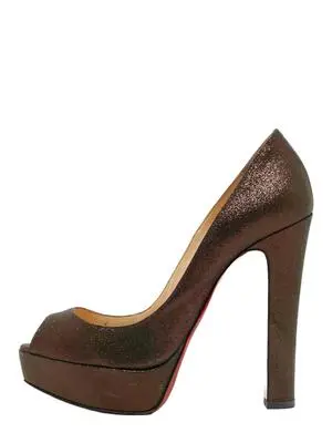 CHRISTIAN LOUBOUTIN 120mm Leather Pumps - Brown