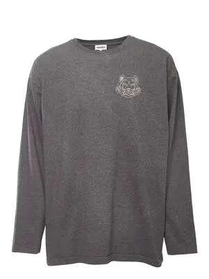 Kenzo Embroidered-logo Sweater - Grey