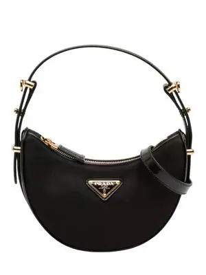 Prada Small Re-nylon And Leather Arque Satchel - Black