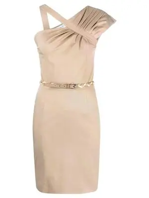 Dior 2010s Pleated Single-shoulder Dress - Neutrals