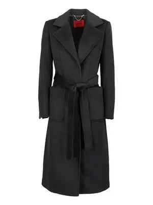 MAX & MOI Double-Breasted Belted Wool Coat