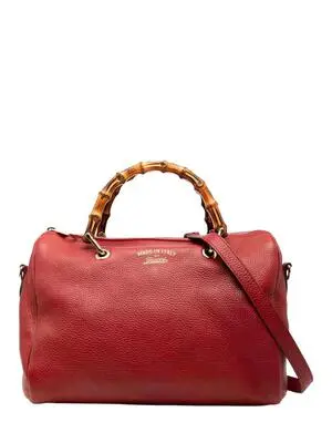 Gucci Bamboo Shopper Boston Bag - Red