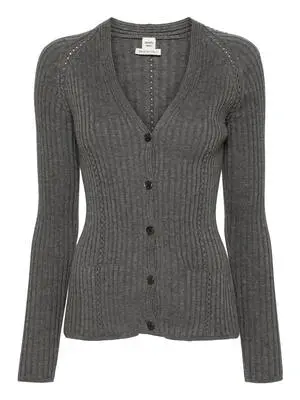 HERMÈS 2010s Ribbed-Knit Cardigan