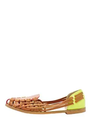 SOPHIA WEBSTER Colour-block Leather Loafers - Brown