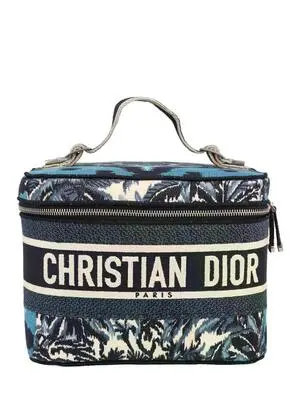 Dior 2020 Leaf-jacquard Vanity Bag - Blue