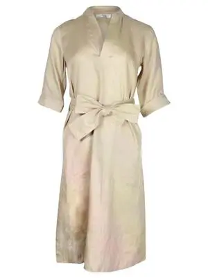 Vanessa Bruno Linen Belted Dress - Neutrals
