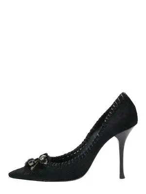 LE SILLA 100mm Crystal-embellished Pumps - Black