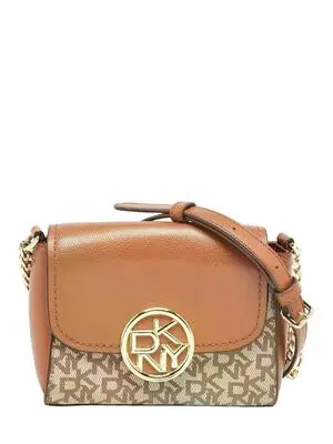 Dkny Logo-plaque Cross Body Bag - Brown