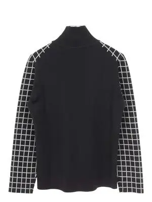 Hermès 00s High-neck Check Sweater - Black