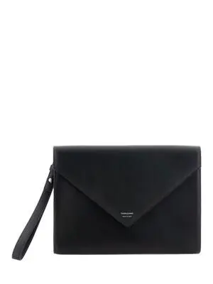 FERRAGAMO Leather Clutch - Black