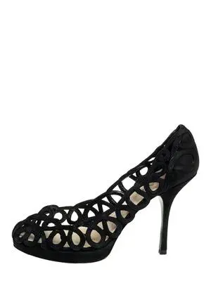 Prada 110mm Leather Pumps - Black
