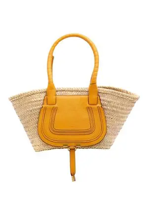 Chloé 2022 Pre-owned Medium Marcie Basket Tote Bag - Yellow