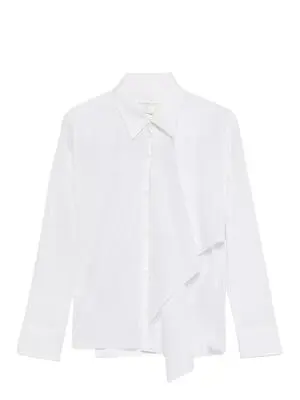 Yohji Yamamoto 2000s Drape-detail Shirt - White