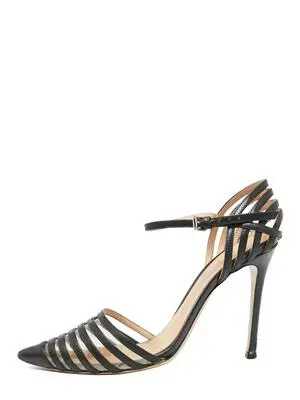 GIANVITO ROSSI 100mm Strappy Leather Pumps - Black