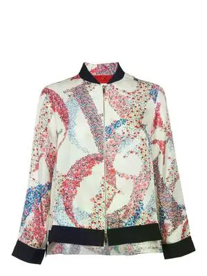 Carolina Herrera Floral-print Zip Jacket - White