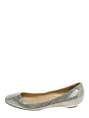 JIMMY CHOO Glitter Ballet Flats - Gold