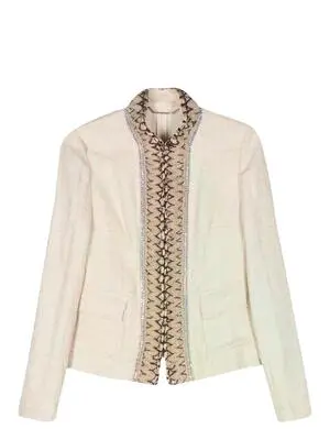 Dolce & Gabbana 2000 Crystal-embellished Tweed Jacket - Neutrals