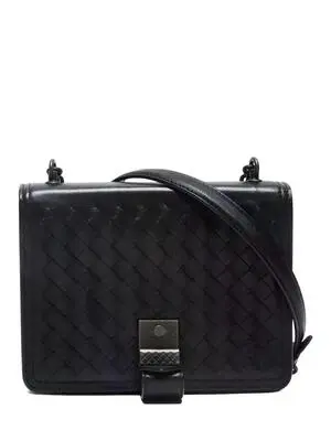 Bottega Veneta 2000-2020s Mini Intrecciato Runway Shoulder Bag - Black