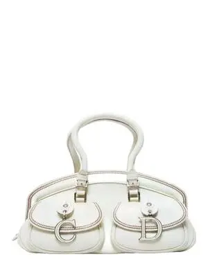 Dior Boston Top-handle Handbag - White