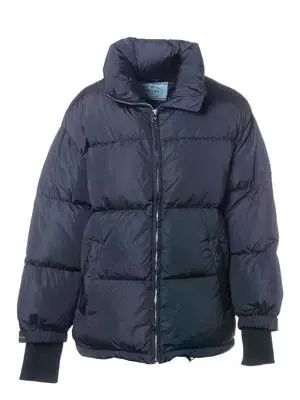 Prada 2018 Zip-up Down Jacket - Blue