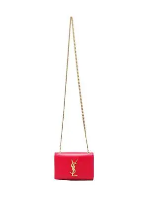 Saint Laurent 2010-2020s Mini Kate Chain Shoulder Bag - Pink