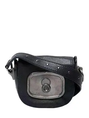 Celine 1990-2000s Leather Shoulder Bag - Black