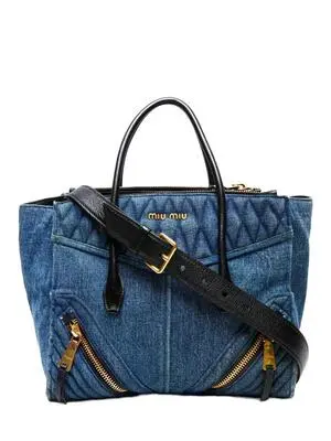 Miu Miu 2010 Denim Tote Bag - Blue