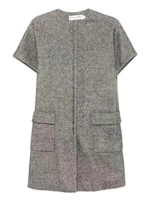 Dior 2010s Tweed Coat - Black