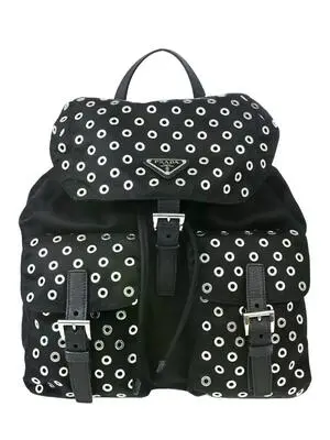 Prada 2010s Triangle-logo Backpack - Black