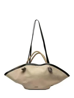 JIL SANDER Canvas Sombrero Satchel