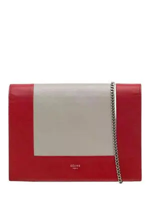 CELINE Celine Frame Leather Wallet On Chain Crossbody Bag