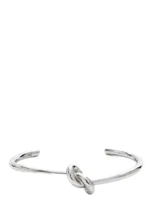 Celine Knot Bangle - Silver