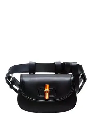 Gucci Bamboo Detail Waist Bag - Black